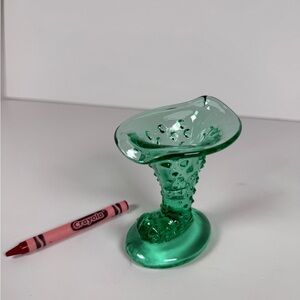 Fenton | Art | Vintage Fenton Emerald Green Glass Cornucopia ...